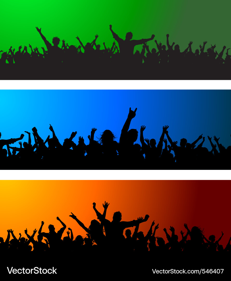 Crowd Celebration Poster Royalty Free Vector Image