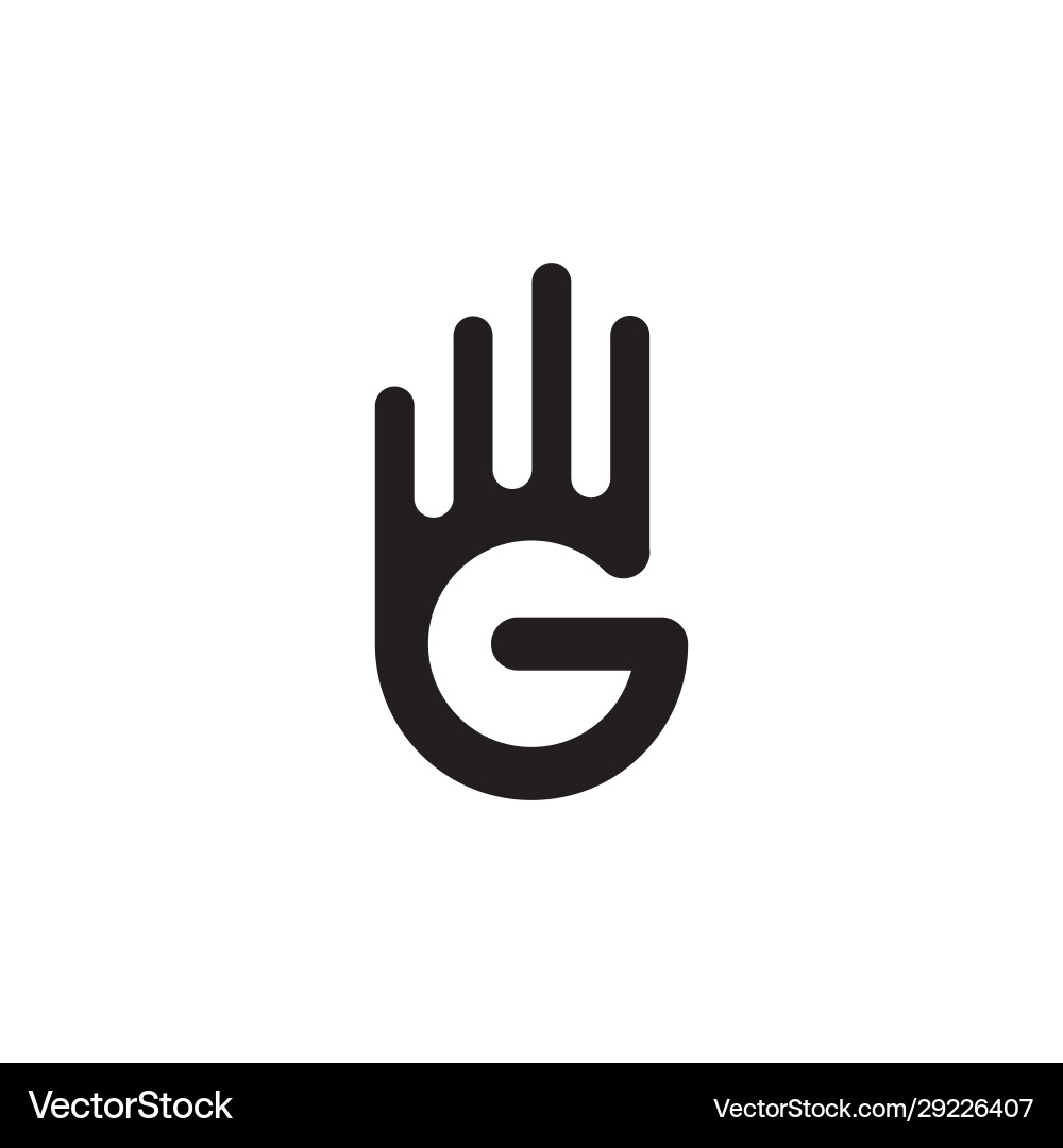 Hand logo design Royalty Free Vector Image - VectorStock