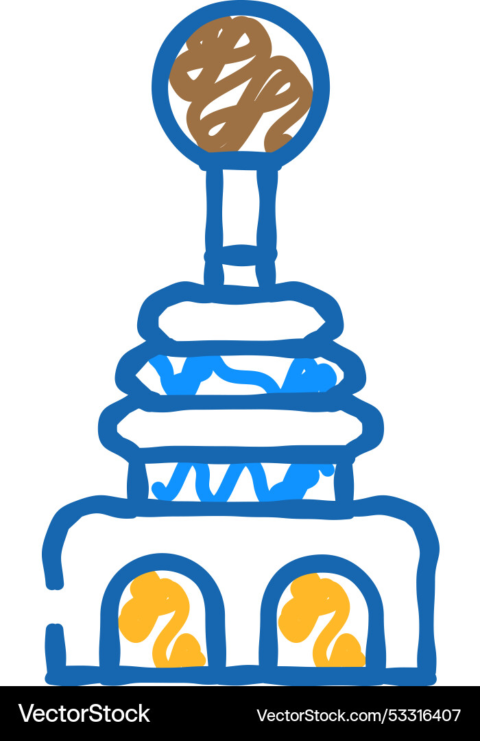 Joystick switches icon doodle Royalty Free Vector Image