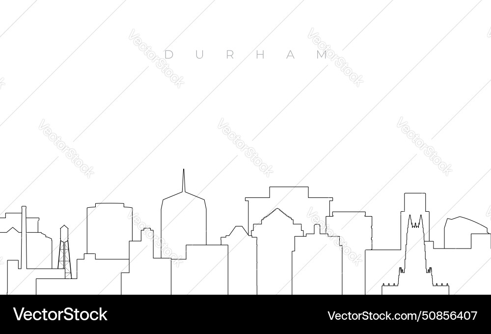 Outline durham skyline trendy template Royalty Free Vector