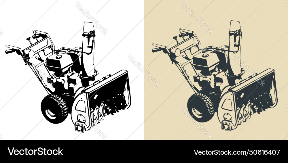 Snowblower Royalty Free Vector Image - VectorStock