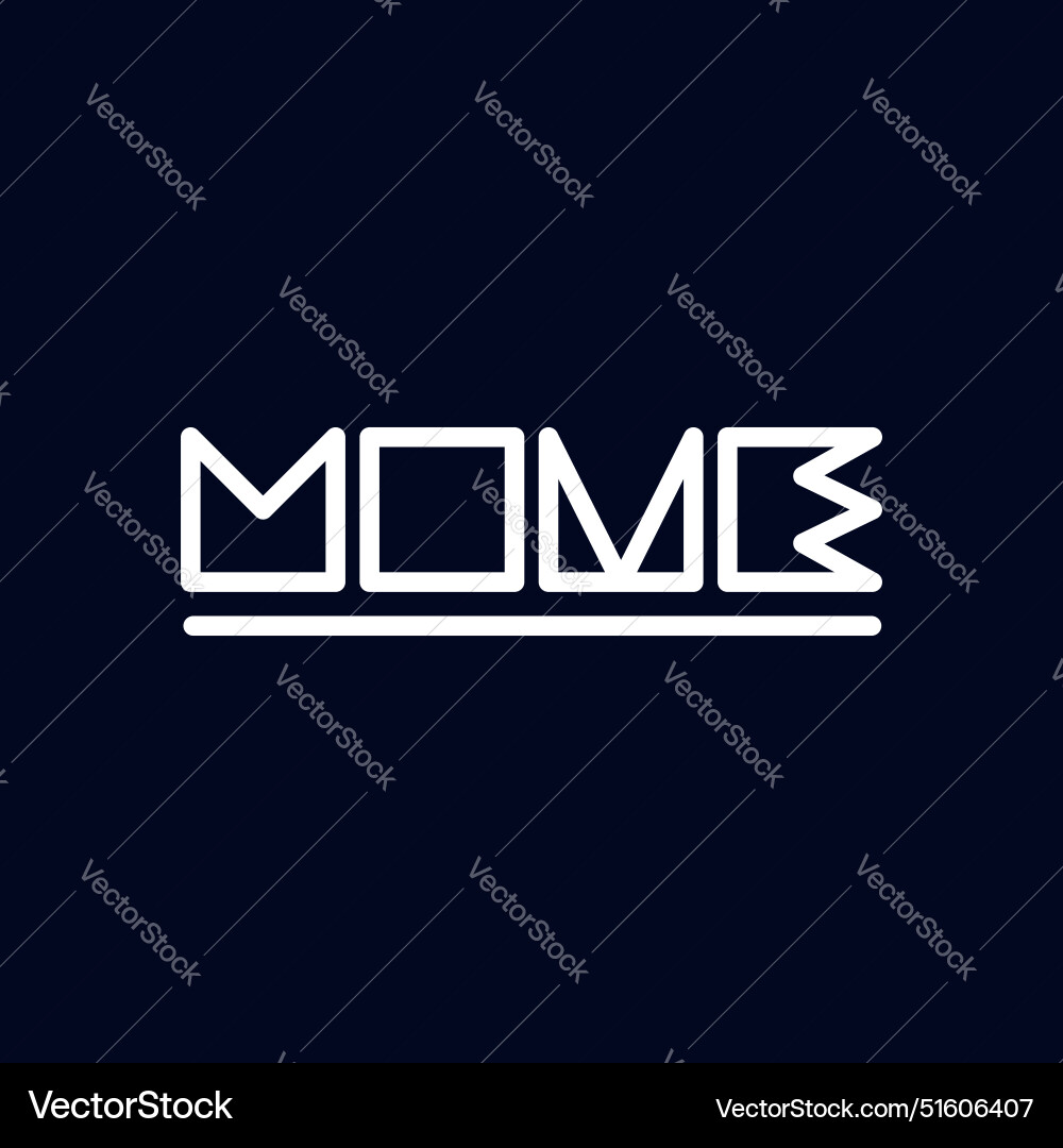 Square logo that makes up the word move Royalty Free Vector