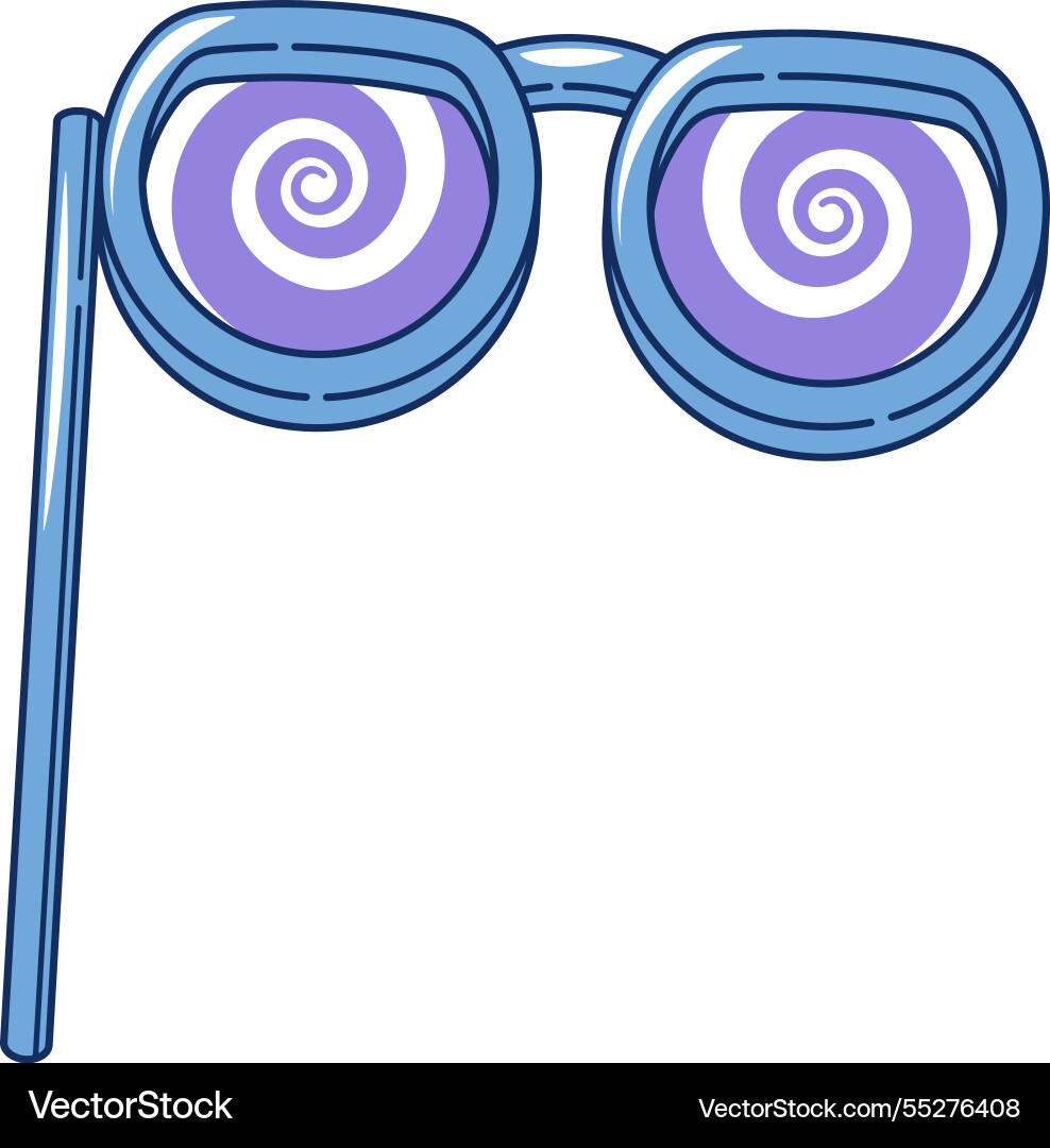Hypnosis dizziness x-ray vision eyeglasses Vector Image