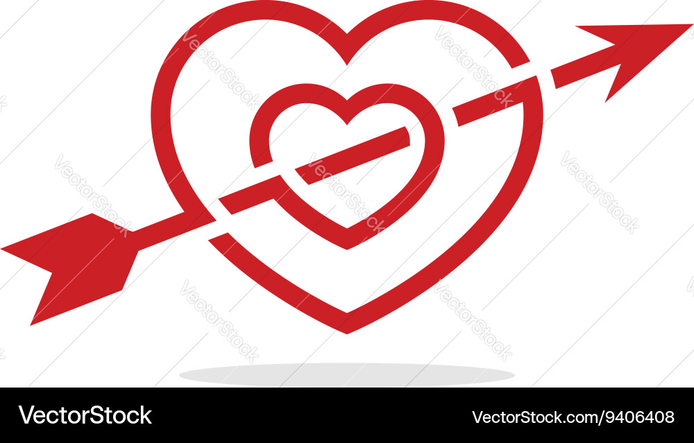 Love heart logo and icon Royalty Free Vector Image