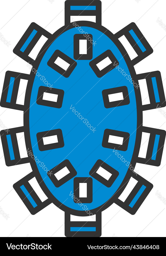 Negotiating table icon Royalty Free Vector Image