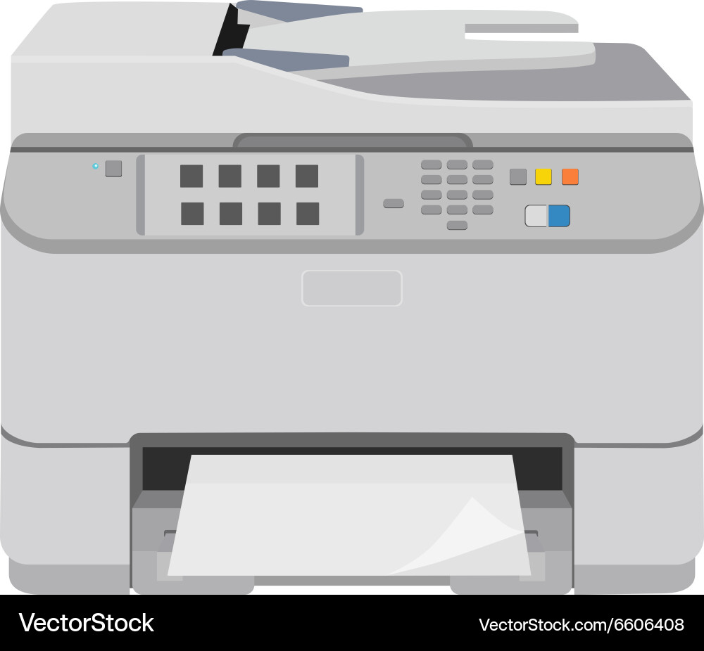 Realistic printer scanner Royalty Free Vector Image