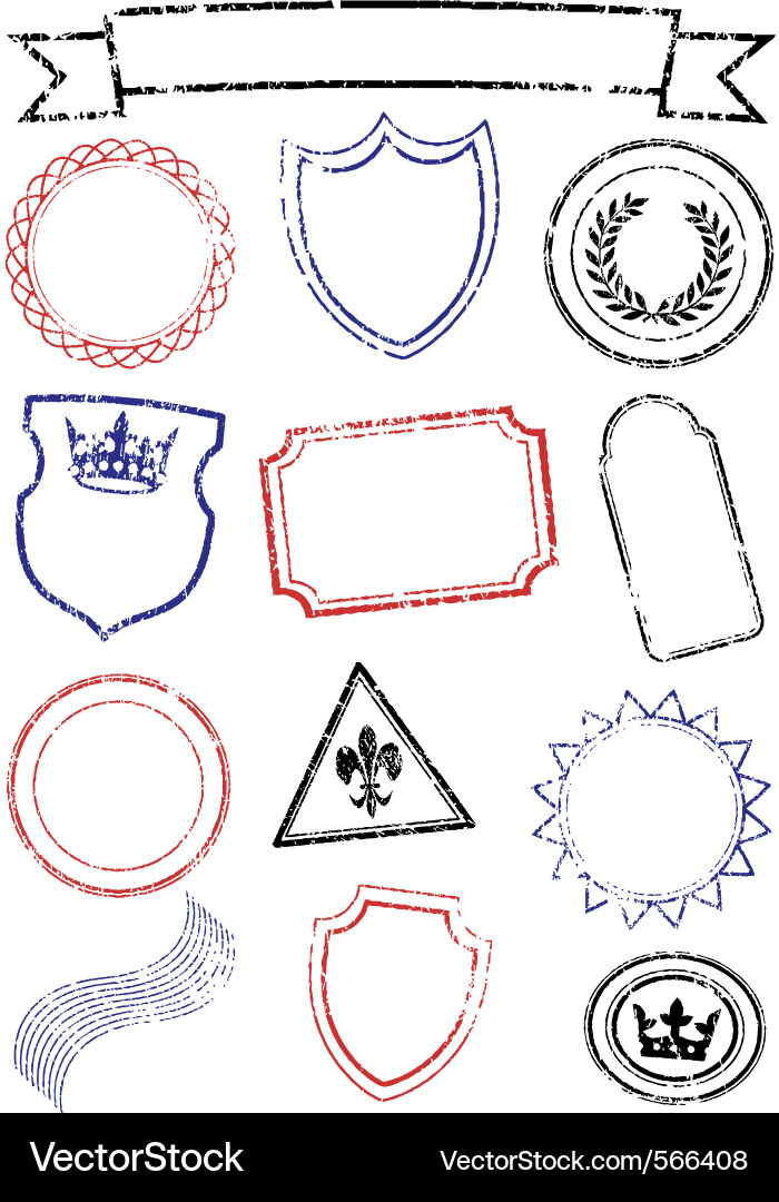 Set of stamps Royalty Free Vector Image - VectorStock