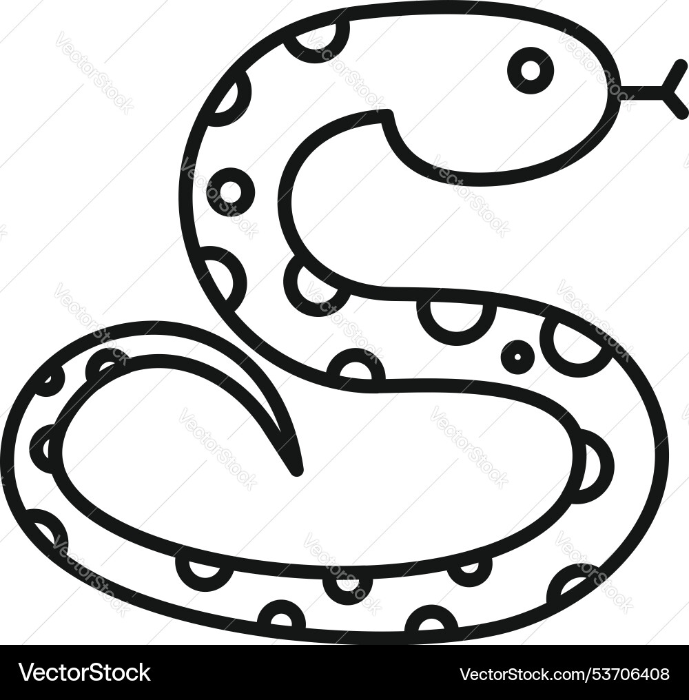 Spotted snake slithering side view icon Royalty Free Vector