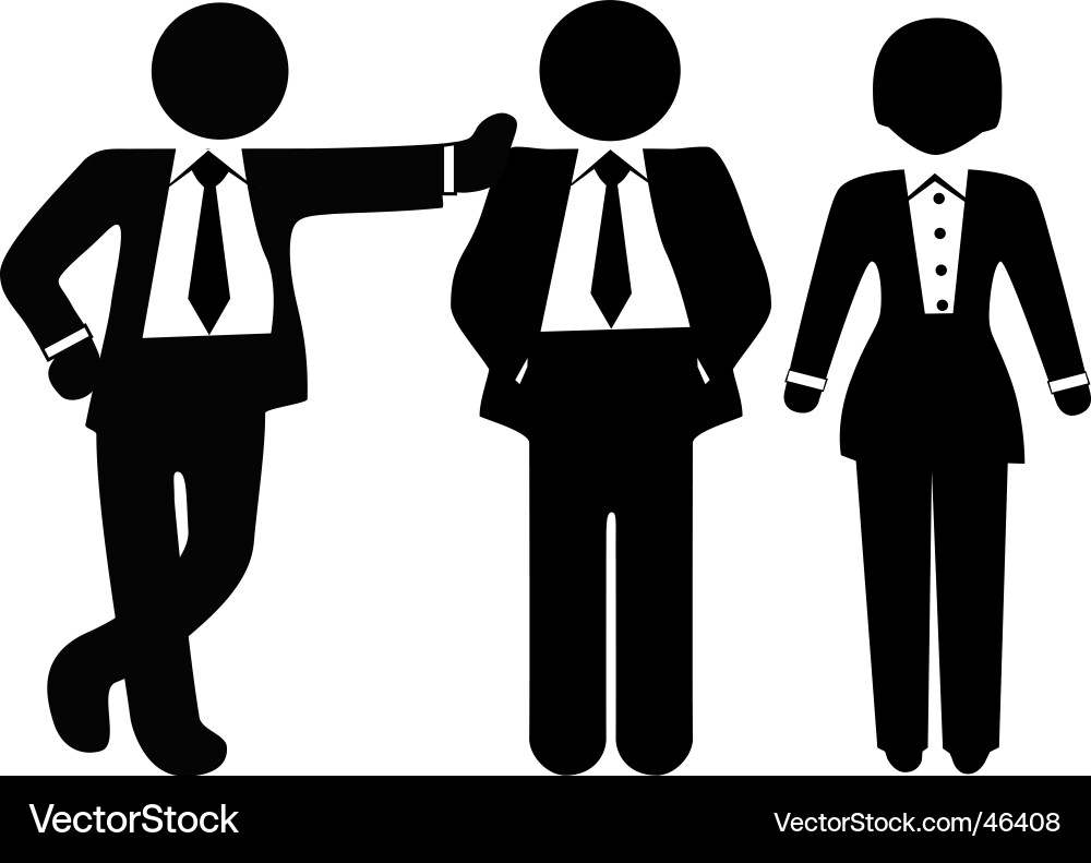 Three Business Professionals Royalty Free Vector Image