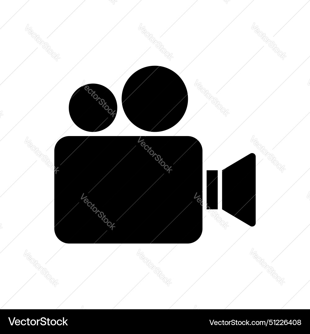 Video camera black icon isolated Royalty Free Vector Image