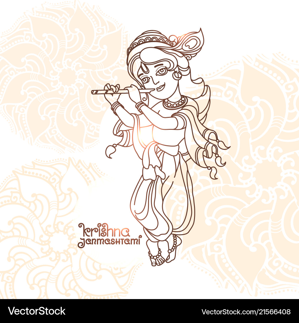 Janmashtami Krishna Calligraphy Vector Images (over 120)