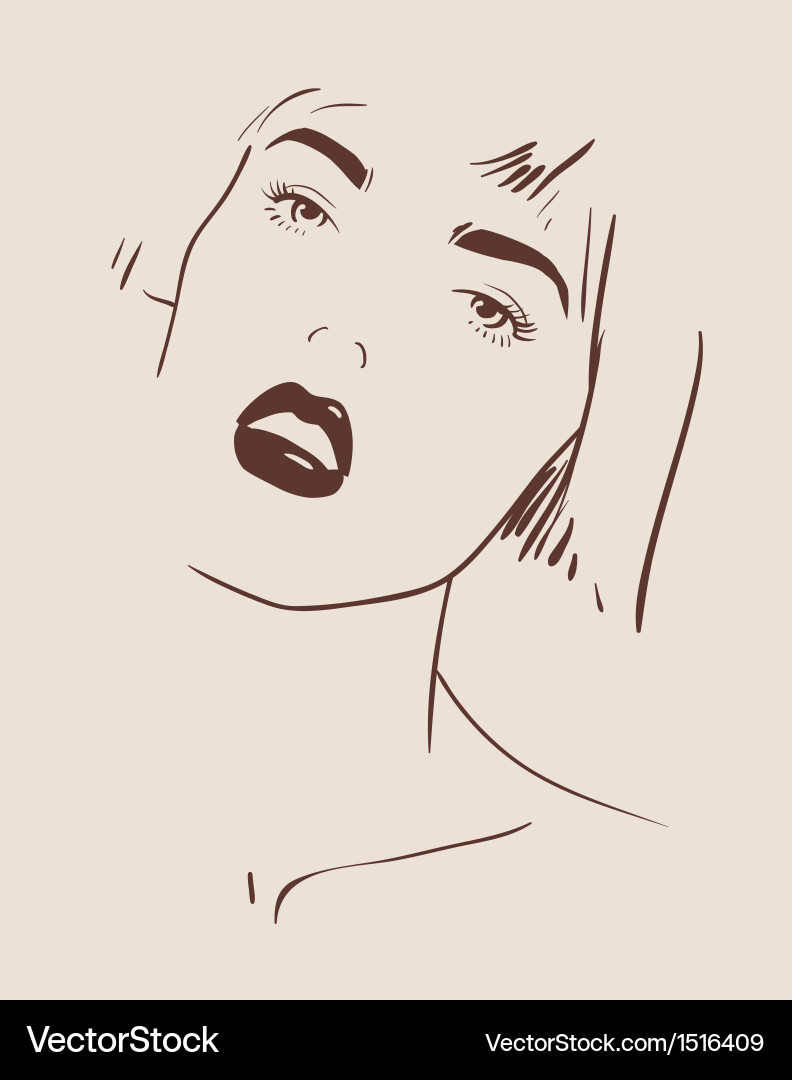 Beautiful woman Royalty Free Vector Image - VectorStock