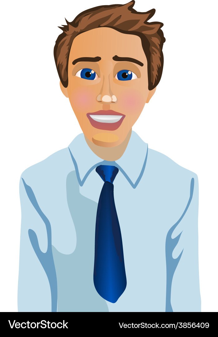 Cartoon character businessman manager Royalty Free Vector