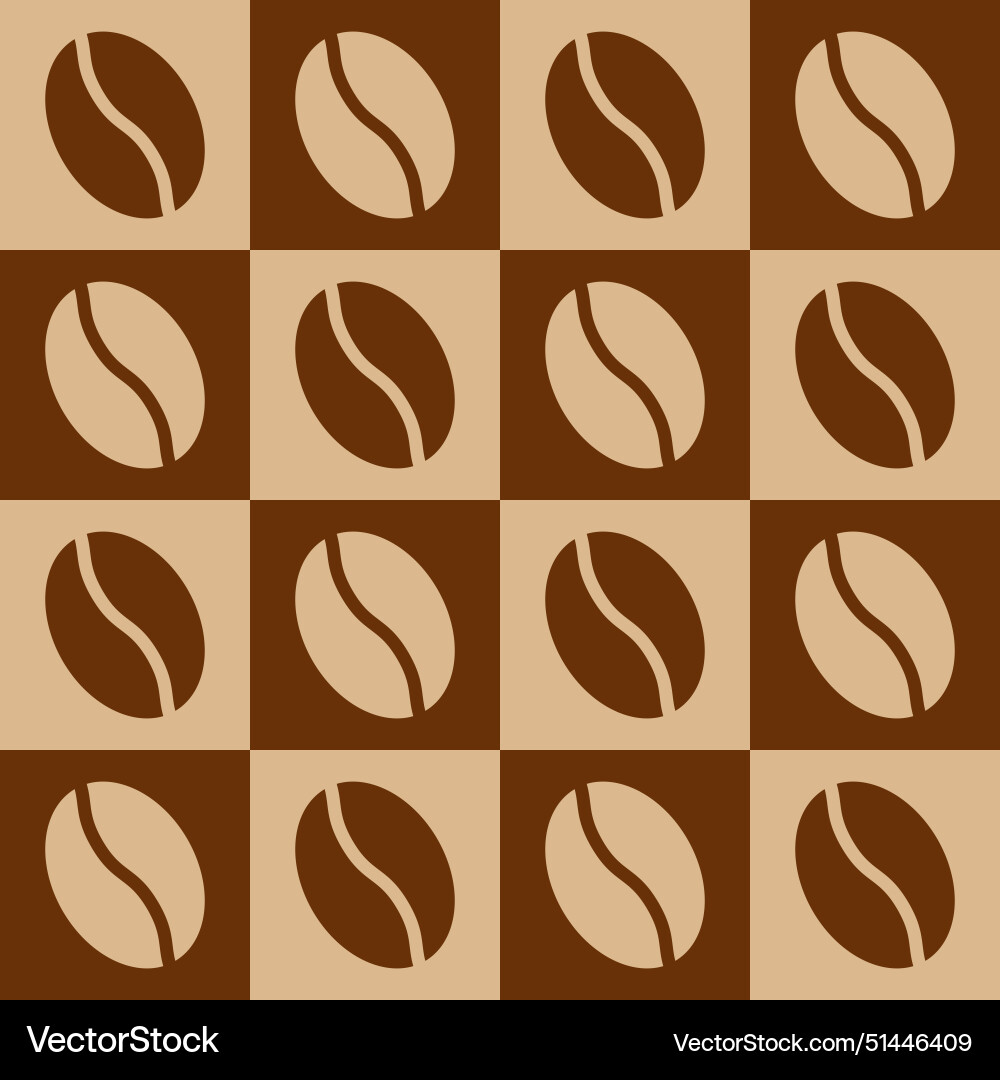 Coffee beans seamless pattern Royalty Free Vector Image