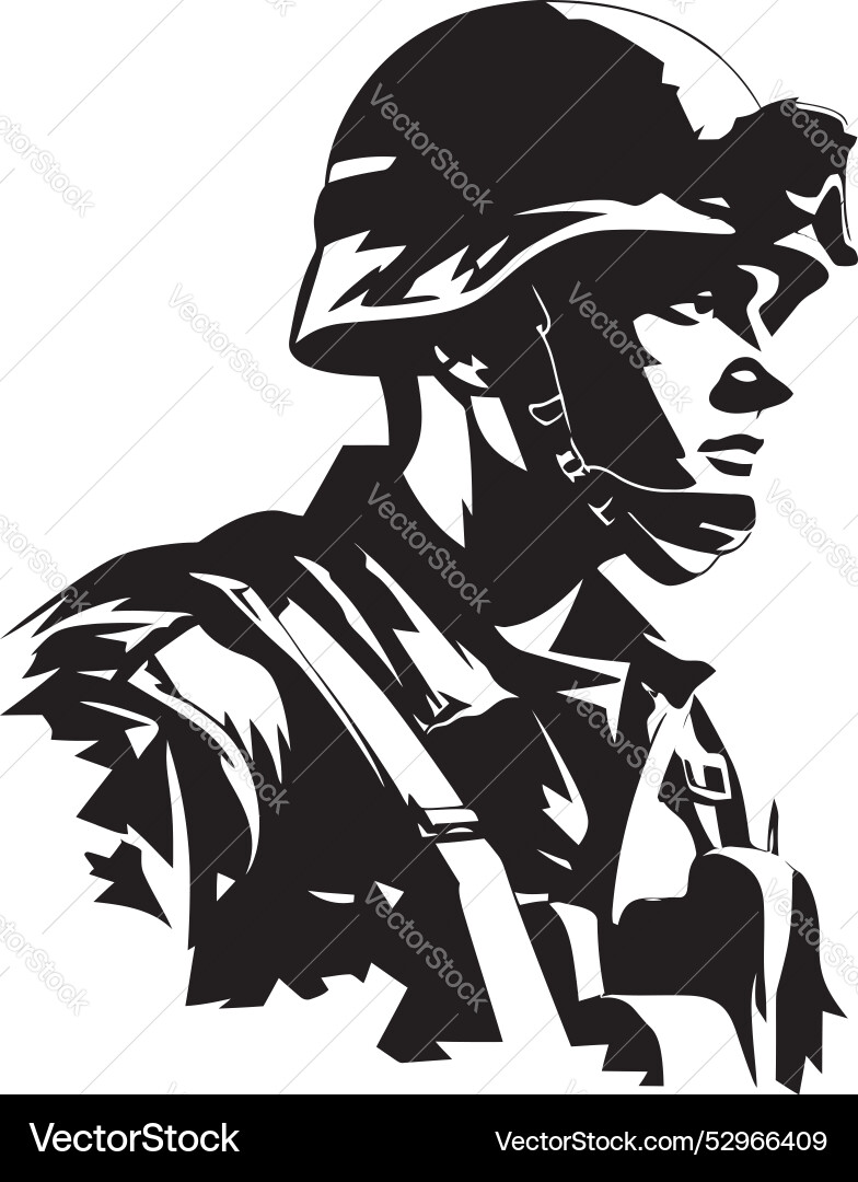 Infantry insignia heroic warrior defenders device Vector Image
