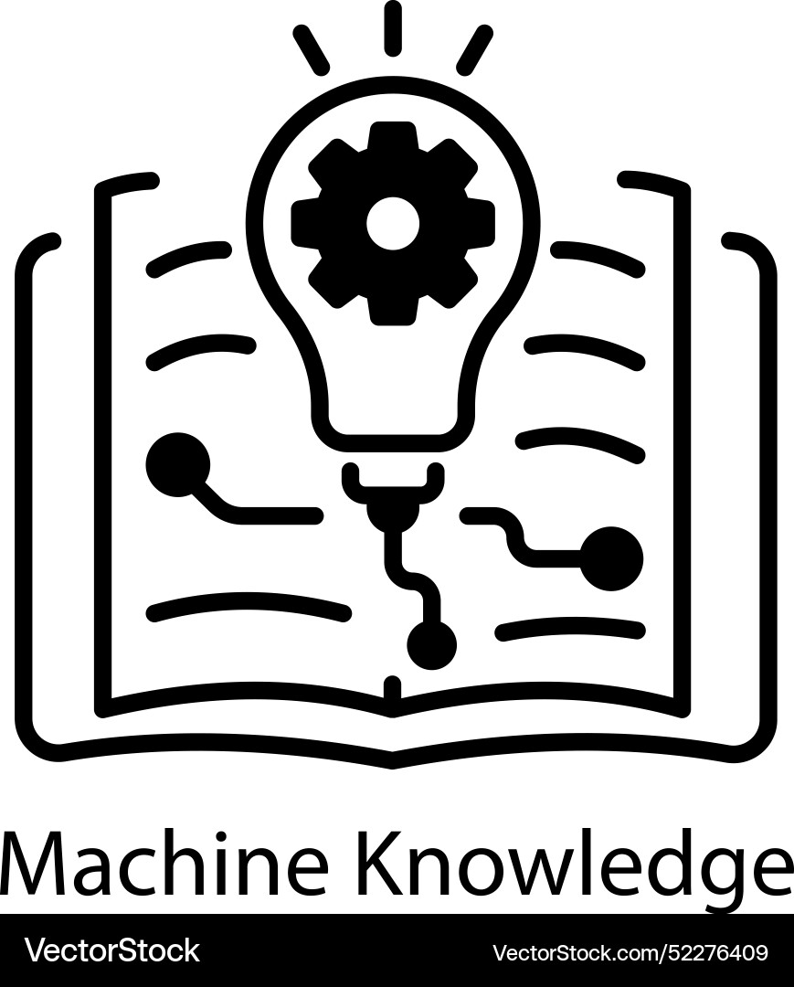 Machine knowledge Royalty Free Vector Image - VectorStock