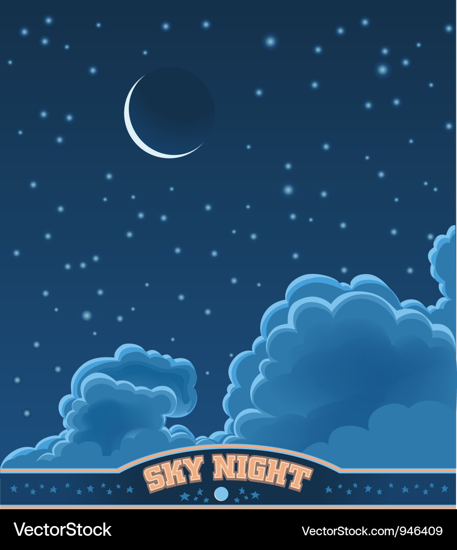 Night sky Royalty Free Vector Image - VectorStock