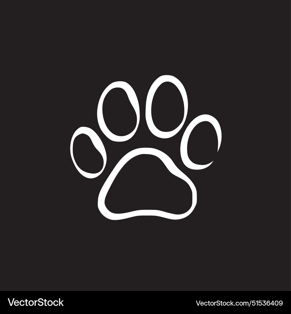 Paw print - minimalist and flat logo Royalty Free Vector