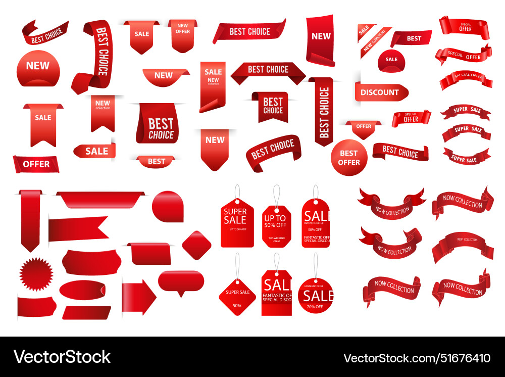Best choice tags red labels isolated on white Vector Image