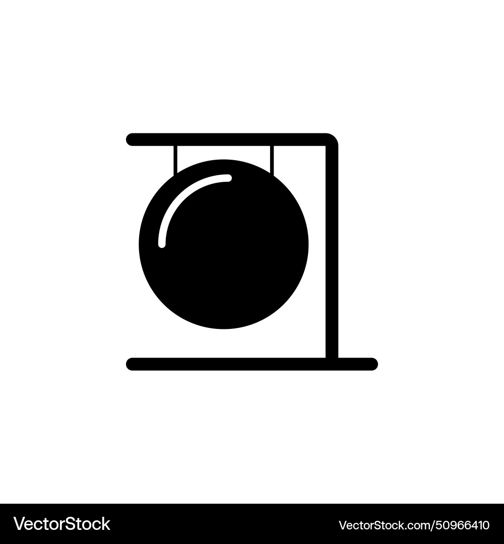 Boxing bell flat icon Royalty Free Vector Image