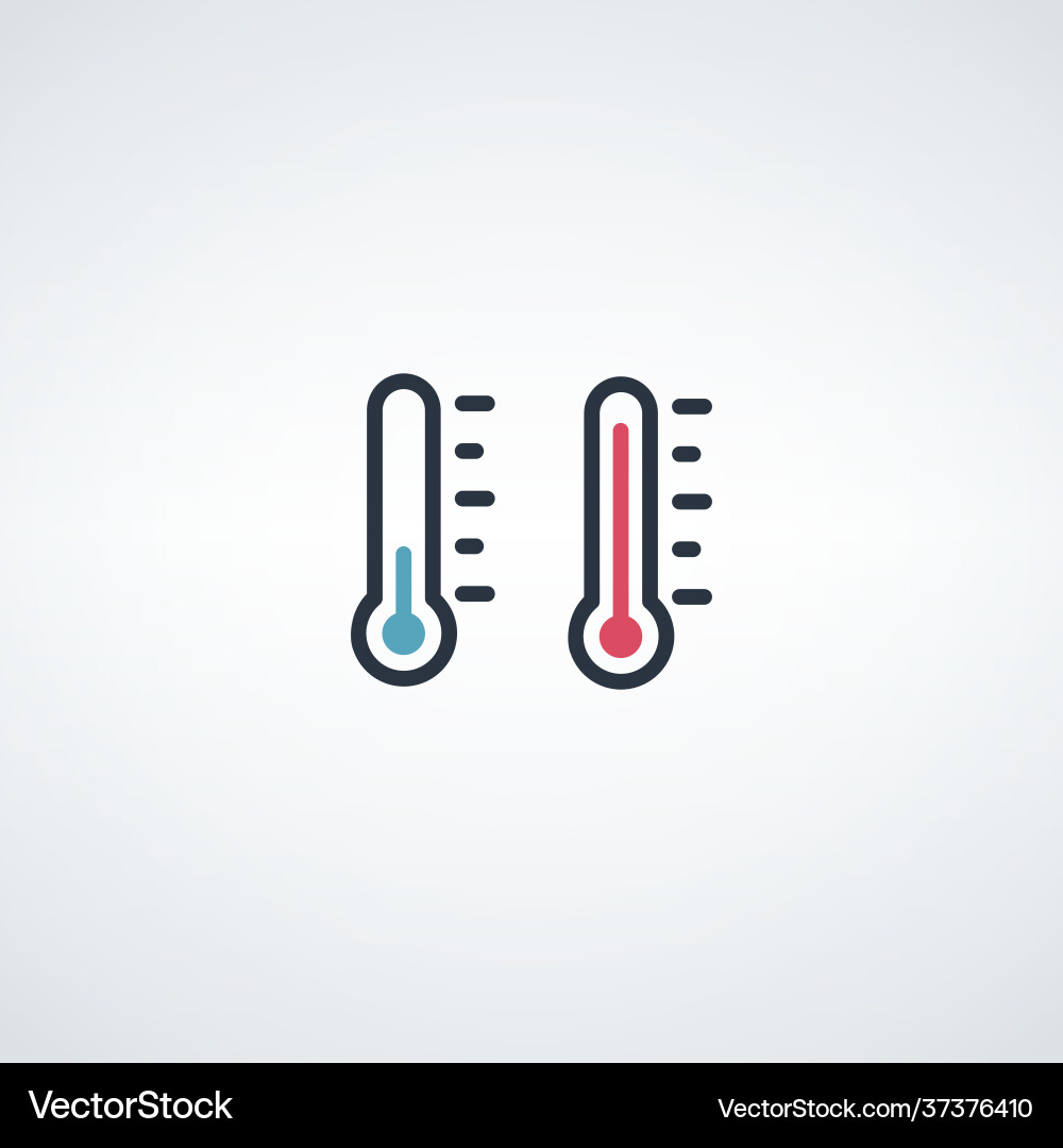 Cold warm thermometer temperature weather Vector Image