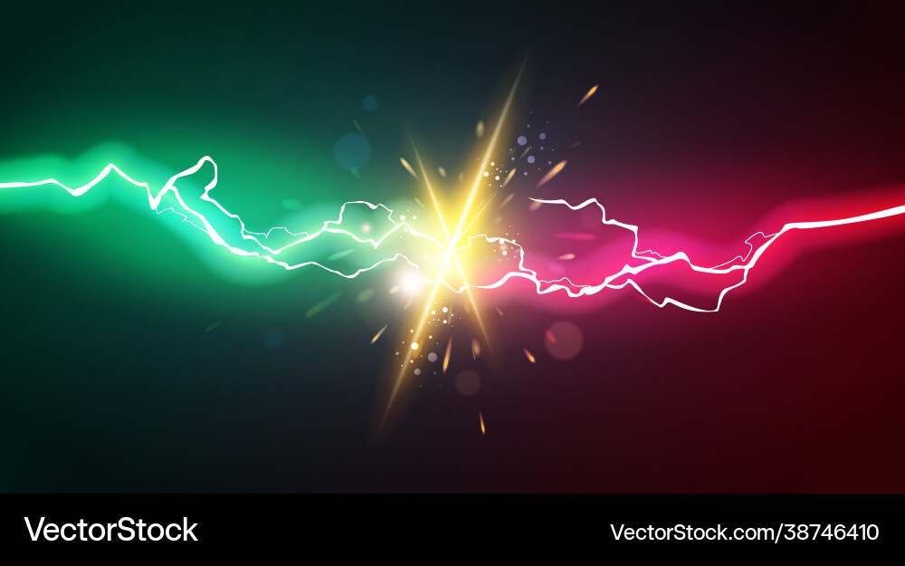 Energy lightning for power battle Royalty Free Vector Image