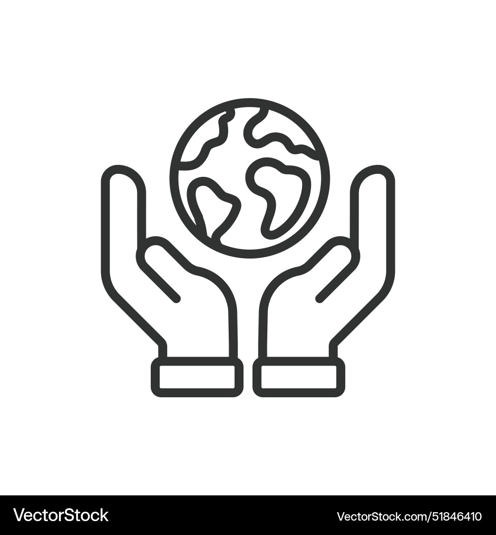 Environmental wellness in line design Royalty Free Vector