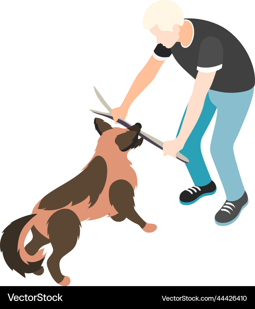 Man with dog Royalty Free Vector Image - VectorStock