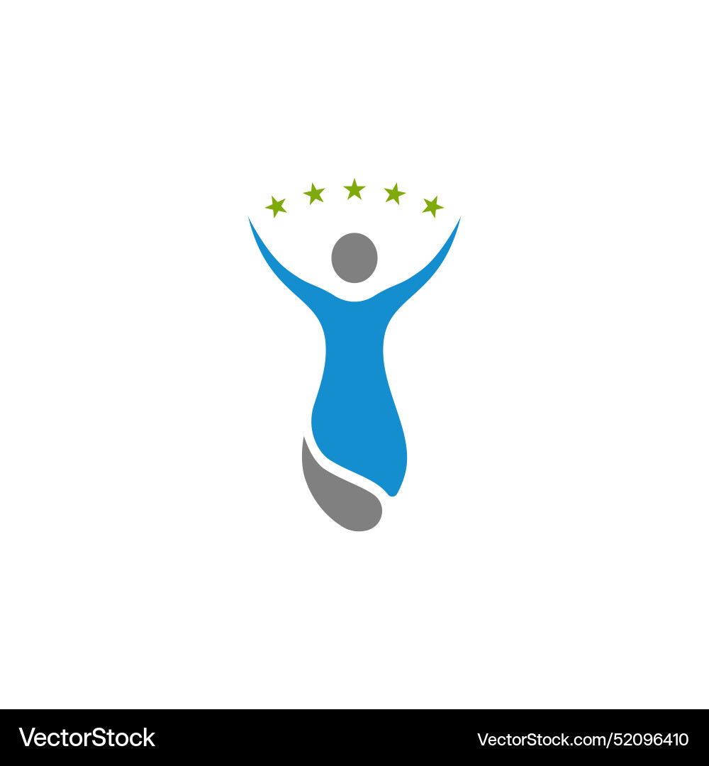 People humanity logo design Royalty Free Vector Image