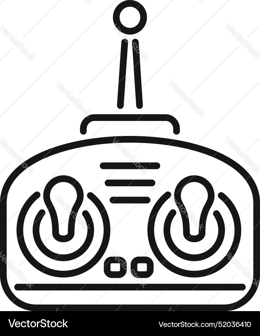 Remote control with antenna for drone or vehicle Vector Image
