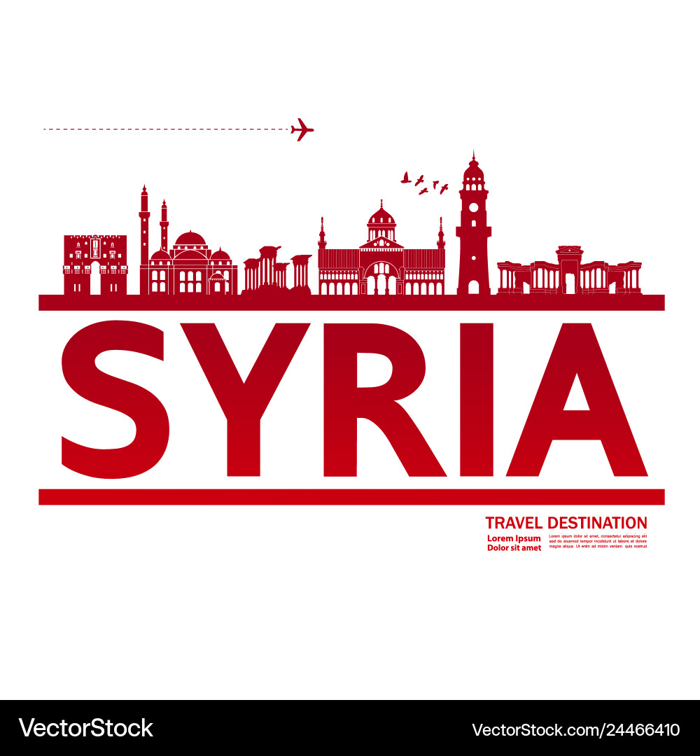 Syria travel destination Royalty Free Vector Image