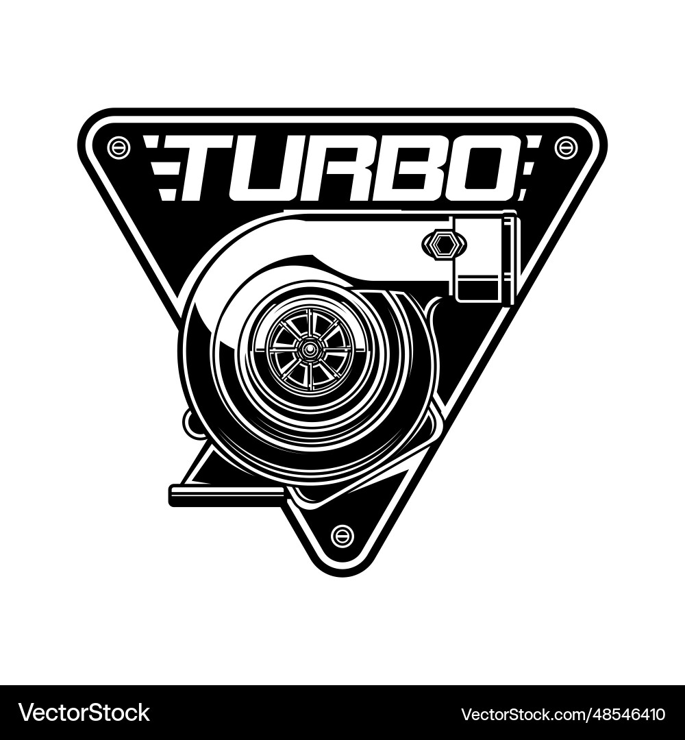 Turbocharger logo Royalty Free Vector Image - VectorStock