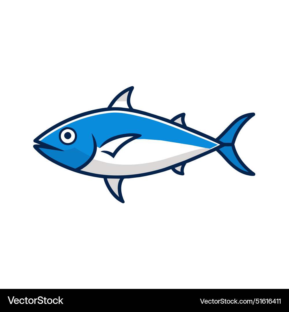 Bluefin tuna fish goes icon Royalty Free Vector Image