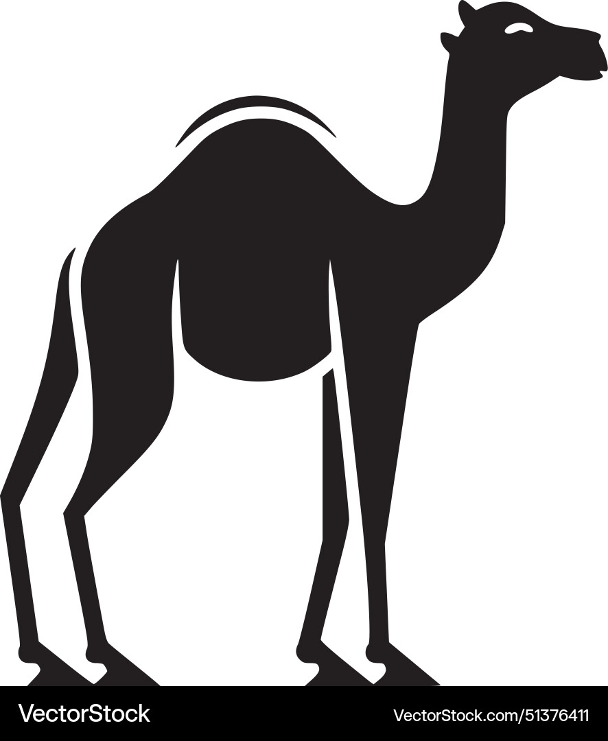 Camel - black and white isolated icon Royalty Free Vector