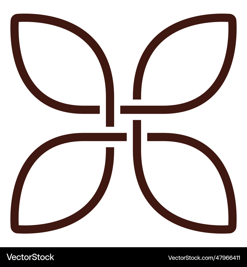 Celtic quaternary knot Royalty Free Vector Image