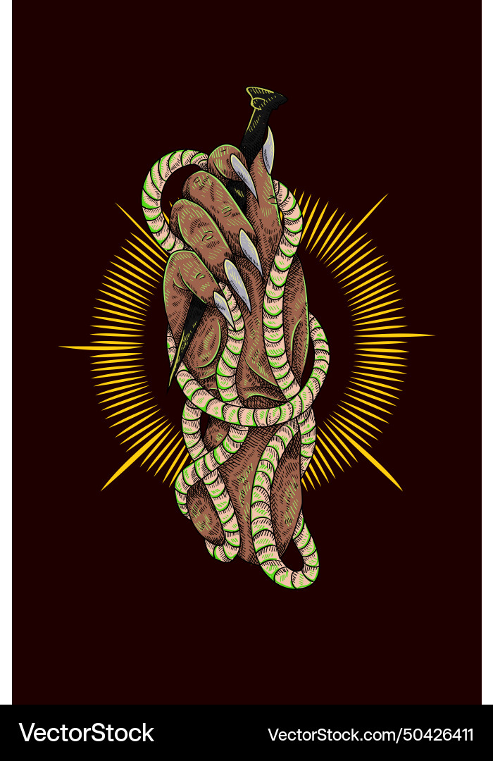 Devil hands Royalty Free Vector Image - VectorStock