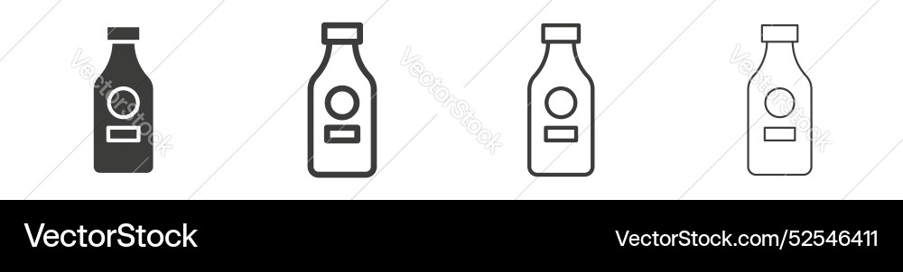 Gin icon set on white background Royalty Free Vector Image