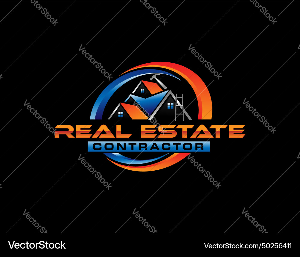 Home rebuild renovation logo design template Vector Image