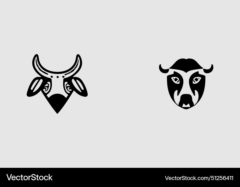 Minimal stylish bhutan takin icon design Vector Image