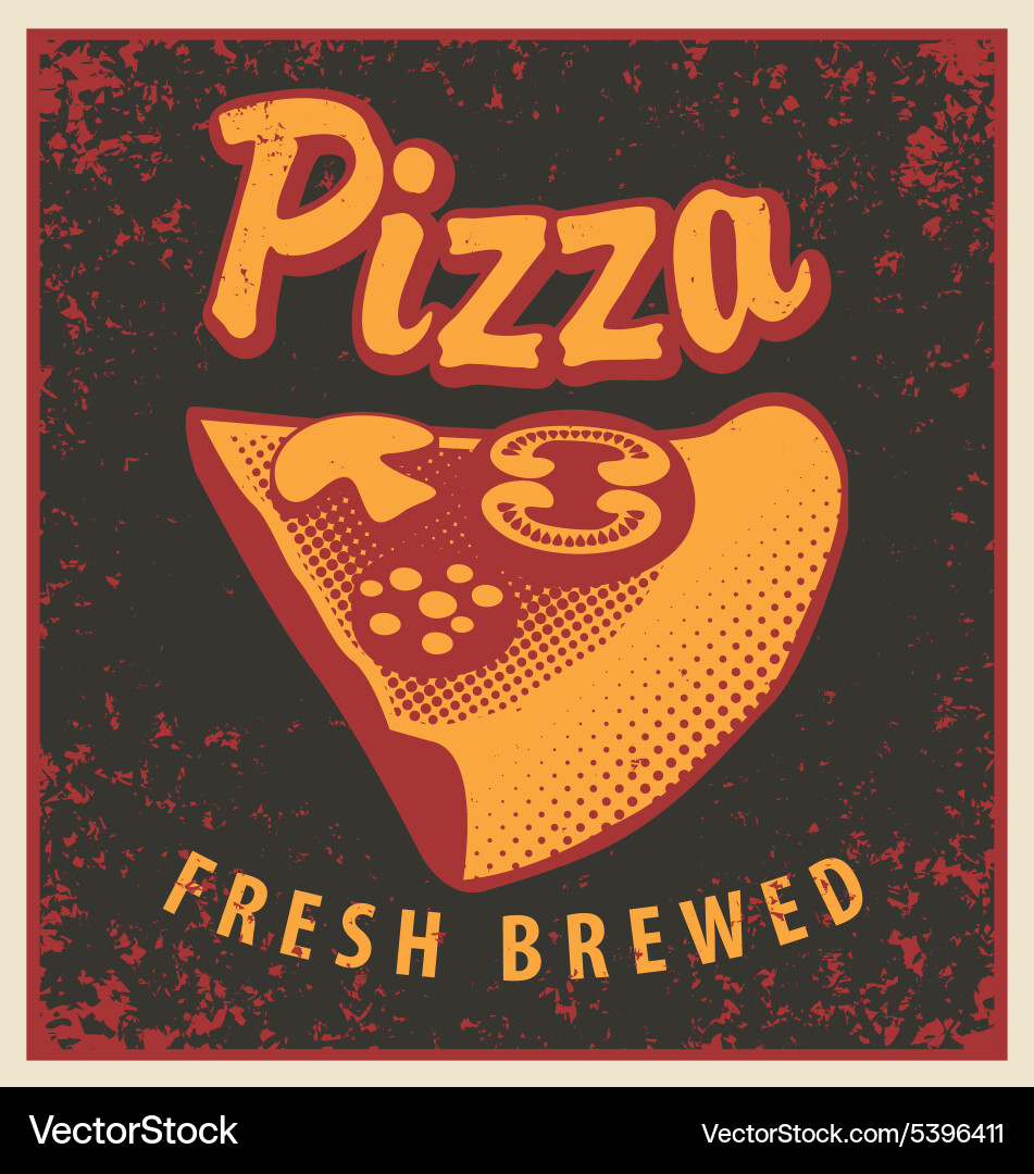 Retro Pizza Menu Royalty Free Vector Image - VectorStock