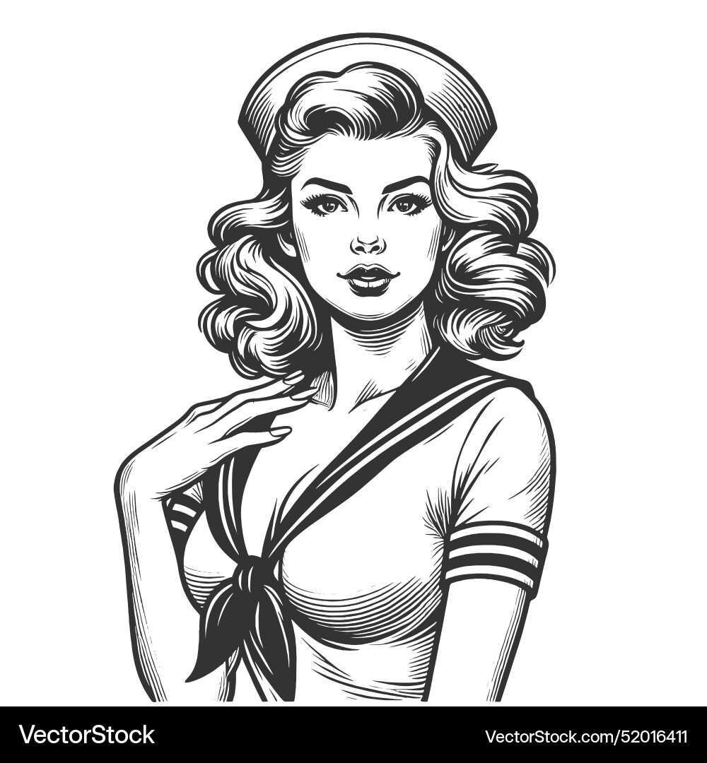 Tattoo Sailor Girl Vector Images (over 130)