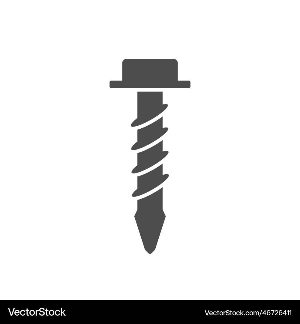Self drilling screw line icon Royalty Free Vector Image