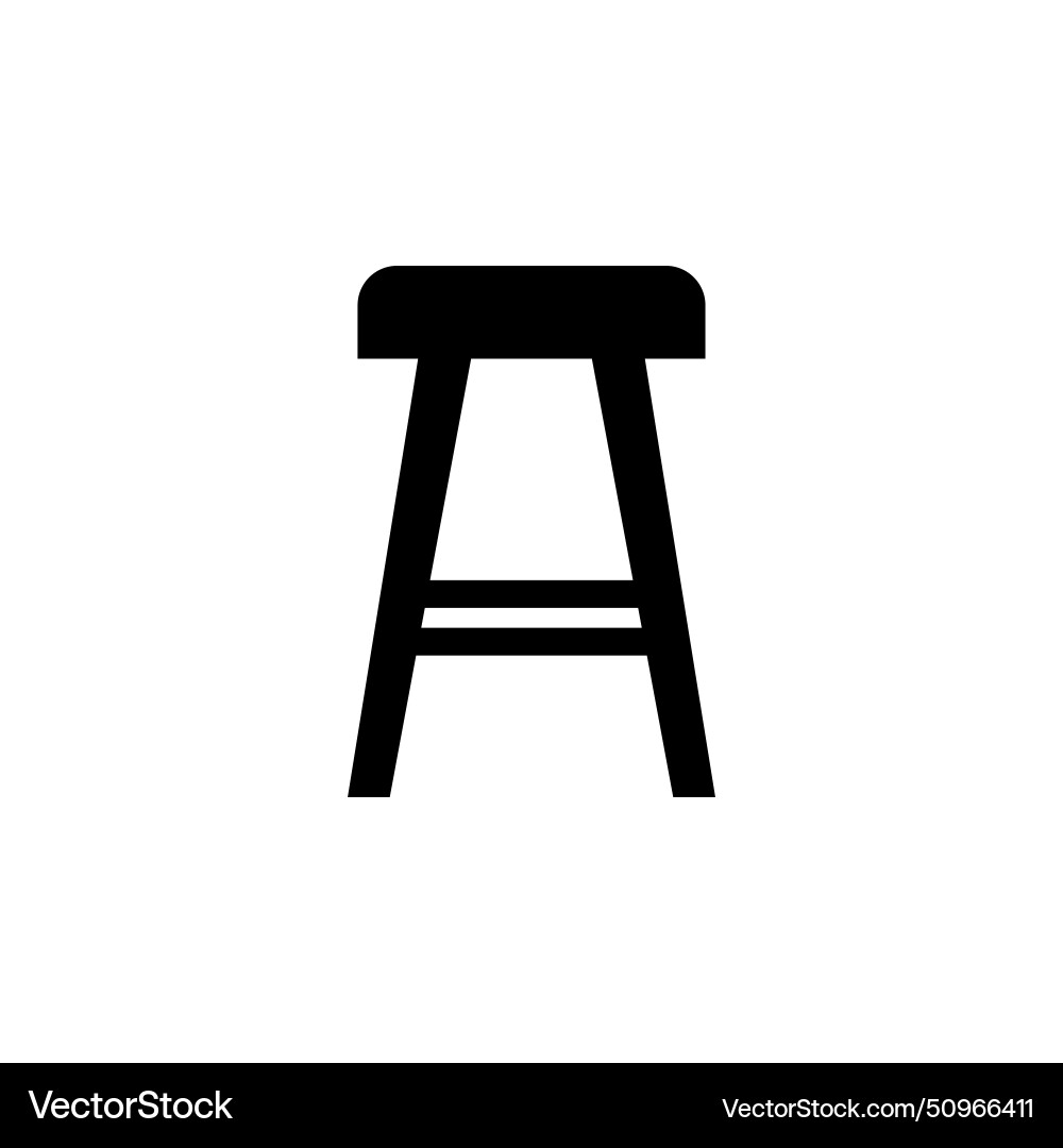 Stool flat icon Royalty Free Vector Image - VectorStock