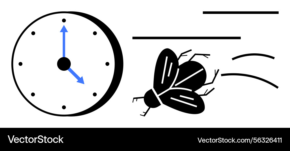 Time & Speed: Fly Symbol Royalty Free Vector Image