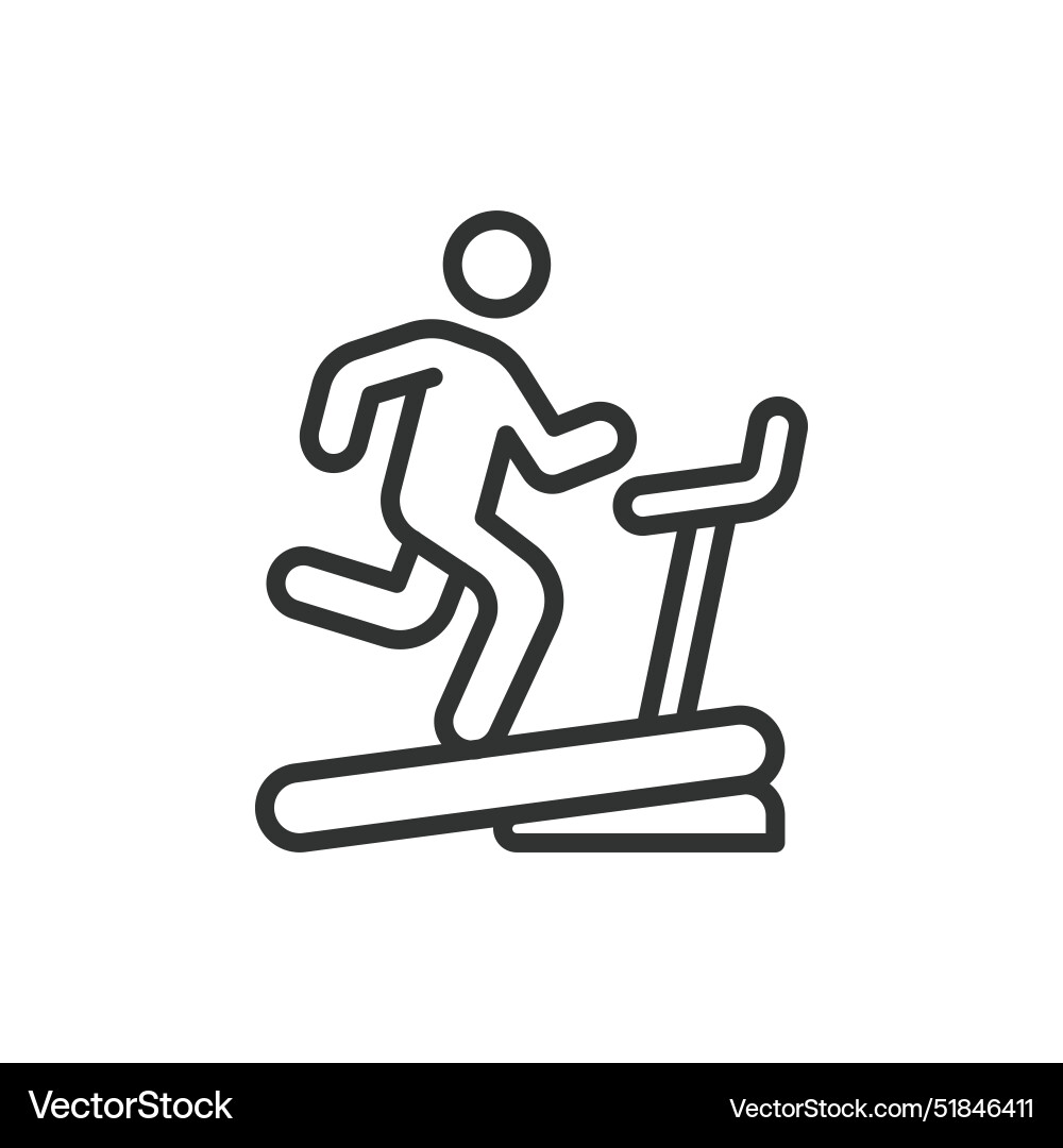 Treadmill Fitness Icon Royalty Free Vector Image