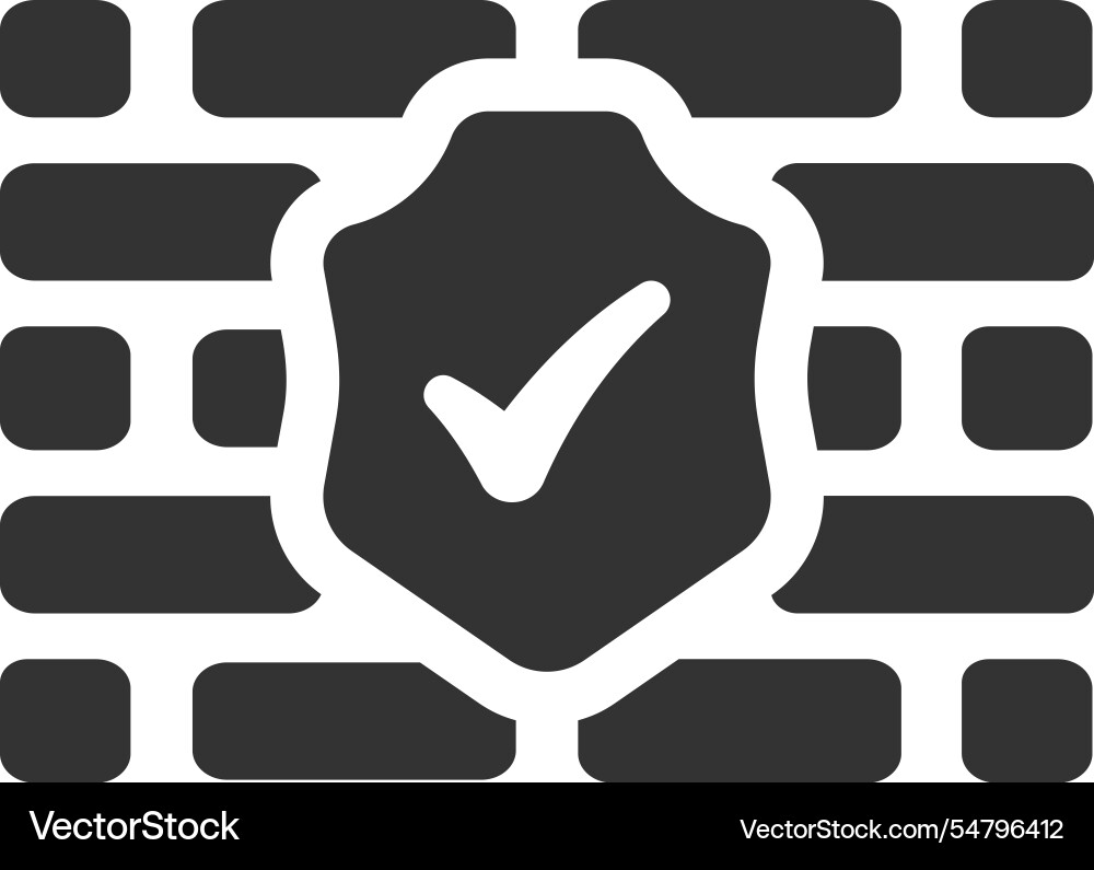Firewall Schild Symbol Lizenzfreies Vektorbild