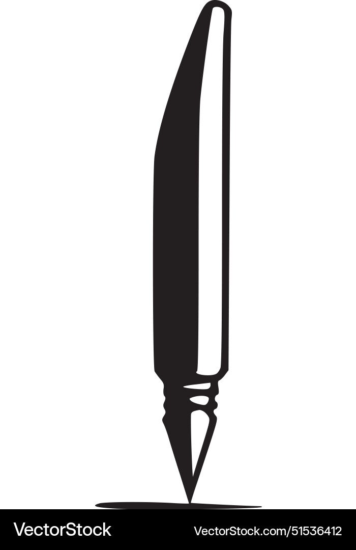 Pen - minimalist and flat logo Royalty Free Vector Image