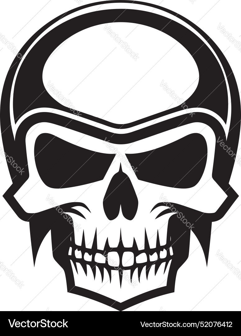 Skull sentry helmeted skull graphic logo Vector Image