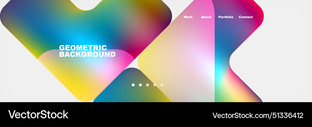 Square internet web page design template Vector Image