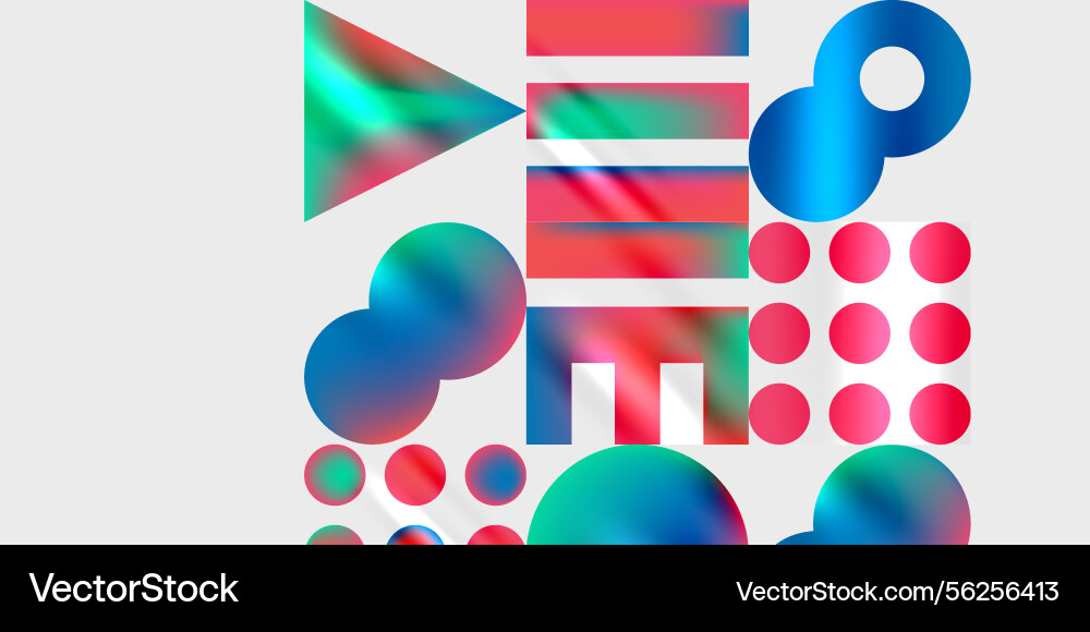 Abstract composition featuring vibrant geometric Vector Image